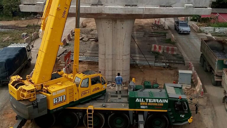All Terrain Crane 150 tons for rent | EK CRANE